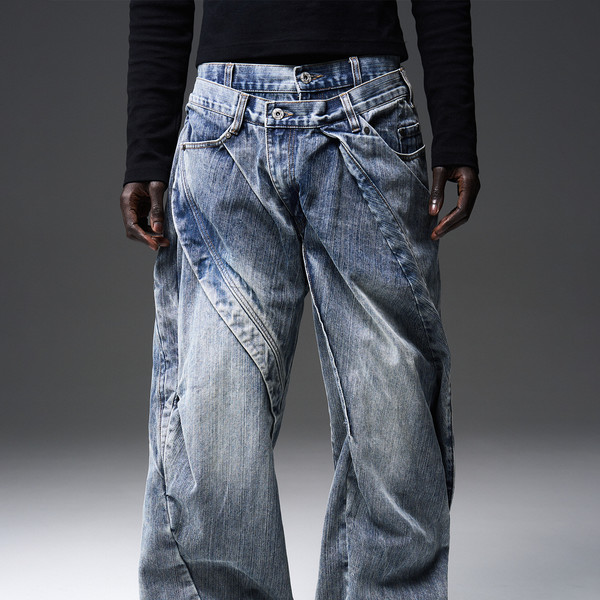 블라인드노플랜 Double-layer jeans - 위시버킷