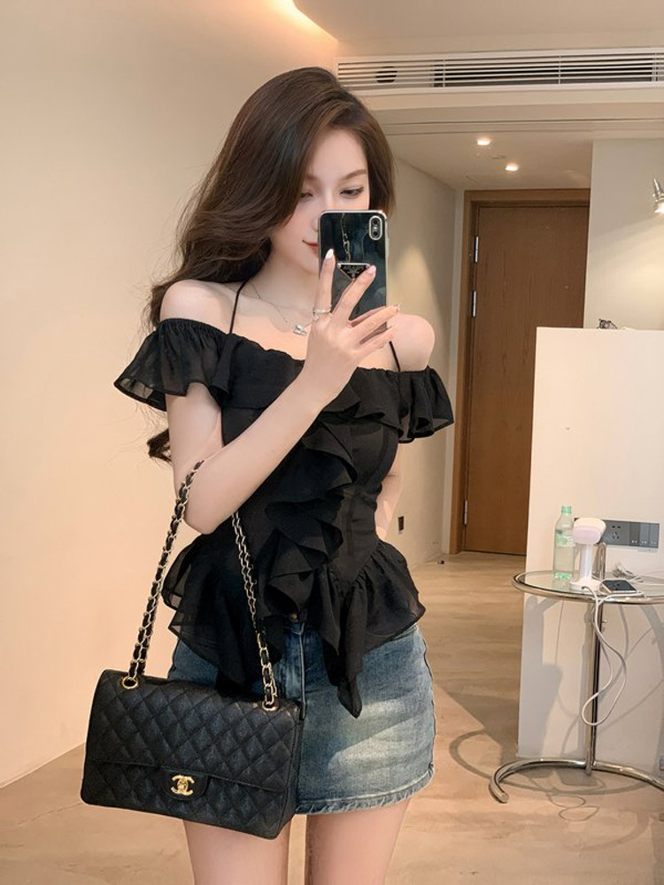 이안프렌즈 데님 치마 바지 Justqin 퍼펙트 프로포션 여름 신작 스파이스 걸 안티 페이드 진 컬리 하이웨이스트 힙 쇼트