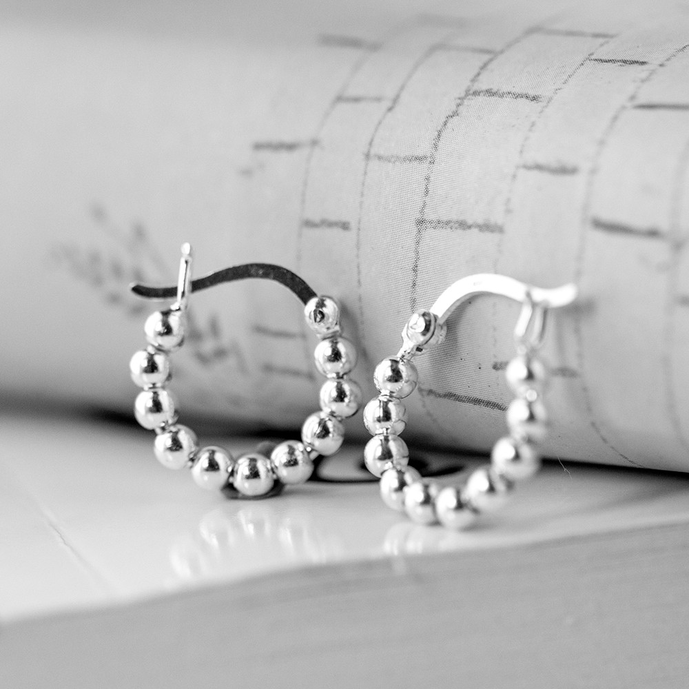 체루 체루 실버925 3mm 실버볼 링 원터치귀걸이 은악세사리 주얼리 - 위시버킷