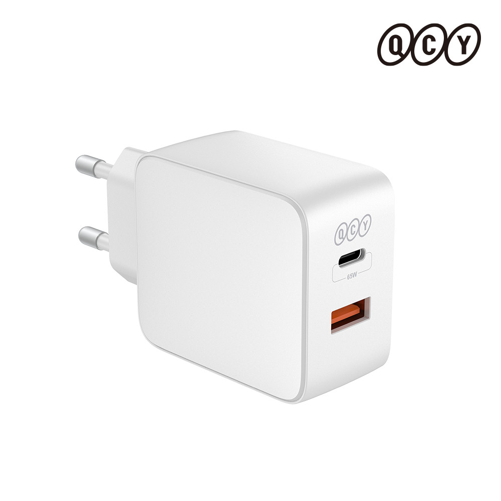 큐씨와이 QCY GaN PD 65W 미니 고속충전기 C타입 프리볼트 갤럭시 맥북 아이패드 노트북 아이폰 고속충전 지원 충전기 - 위시버킷