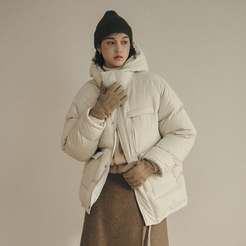 세이지먼트 HOOD HALF POCKET DOWN PADDING - 위시버킷