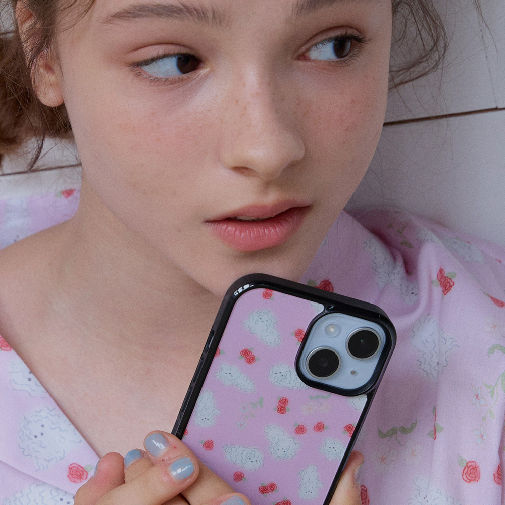 뮤즈무드 cute rose (bumper) 아이폰케이스 - 위시버킷