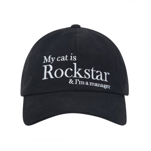 조거쉬 My cat is Rockstar Baseball cap (Black) - 위시버킷