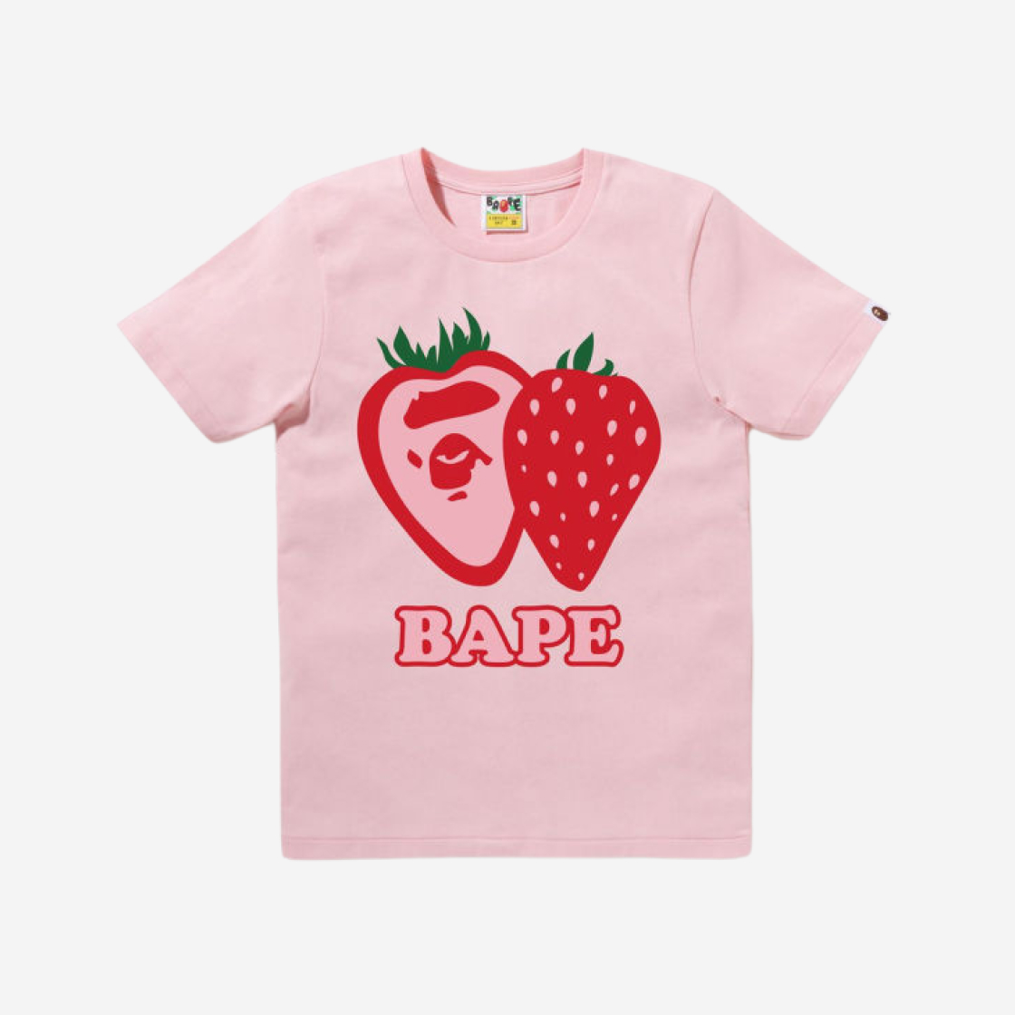 베이프 (W) BAPE Strawberry T-Shirt Pale Pink - 위시버킷