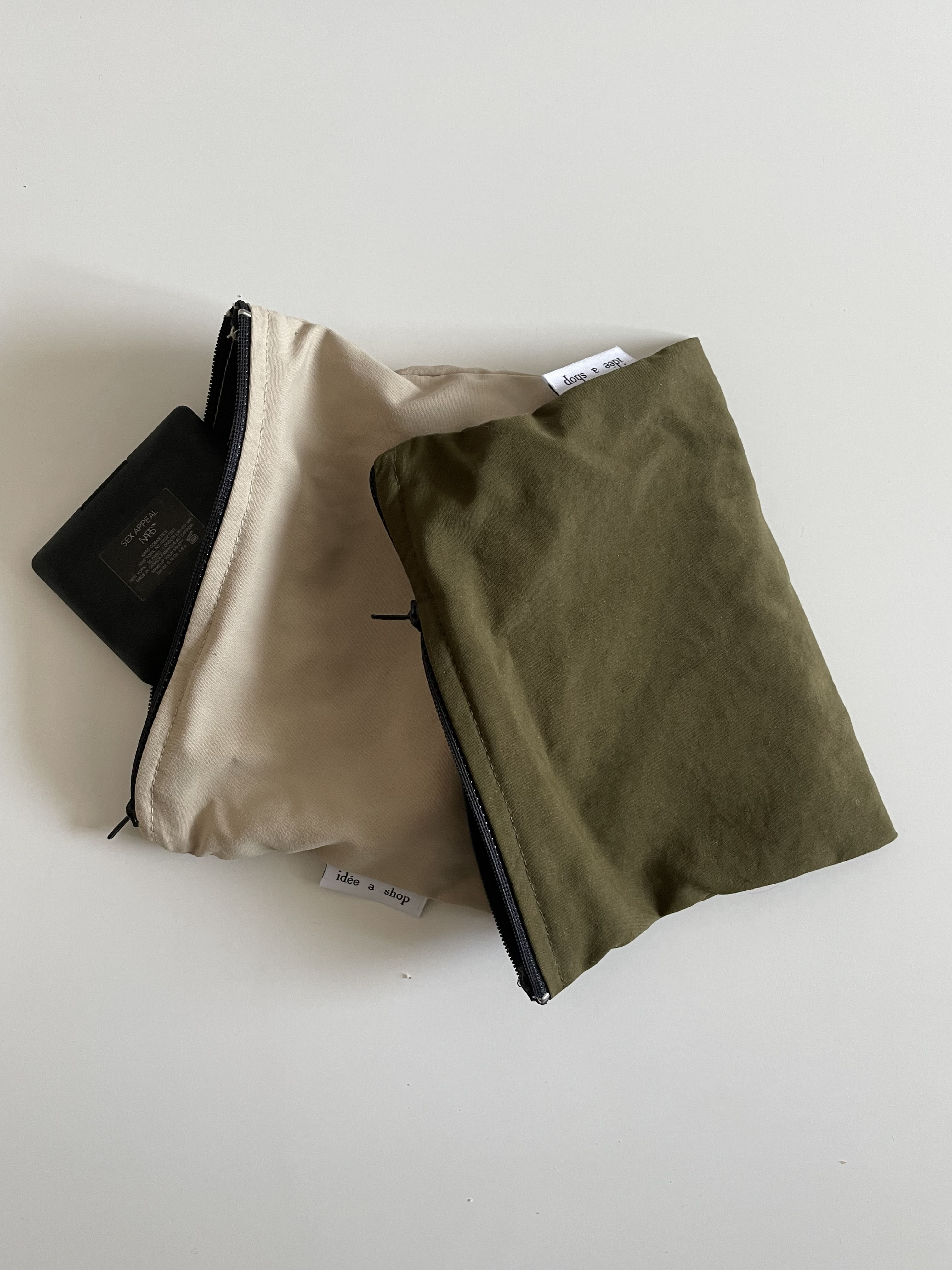아이디어숍 recycle pocket pouch / Khaki brown - 위시버킷