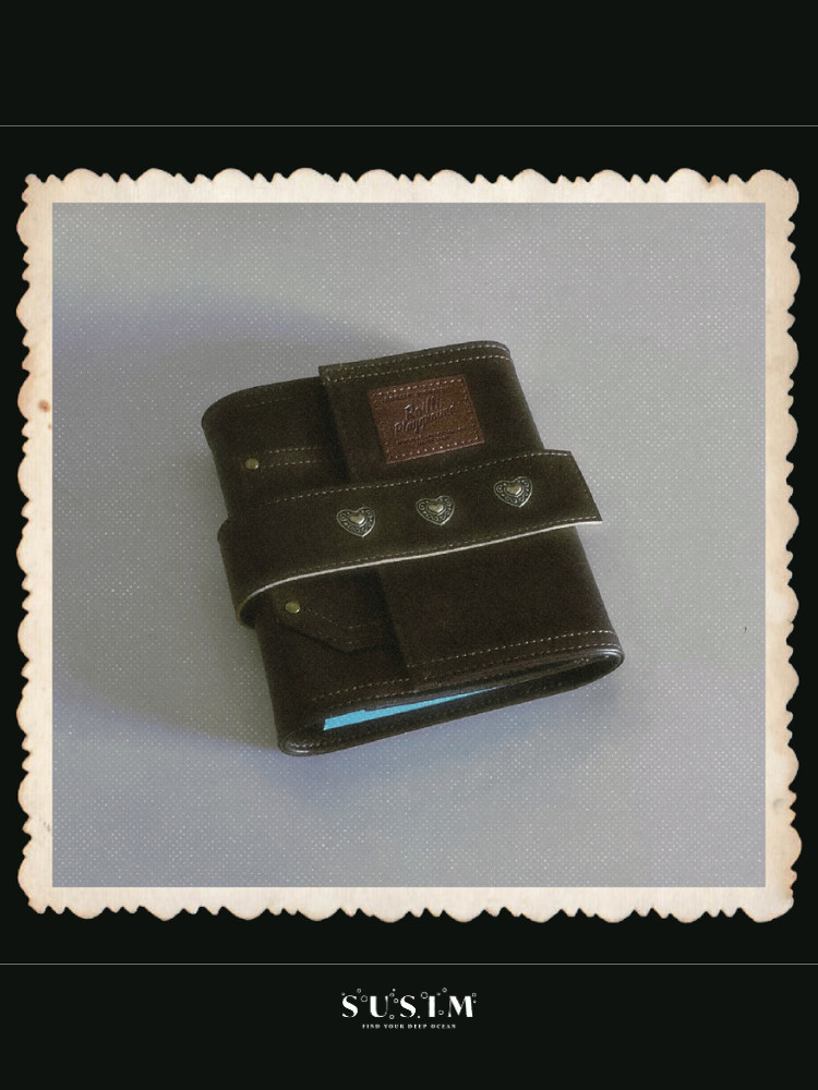 로일리리 수심 Roilli Vintage Leather Diary 빈티지 가죽 다이어리 바인더 A7 - 위시버킷