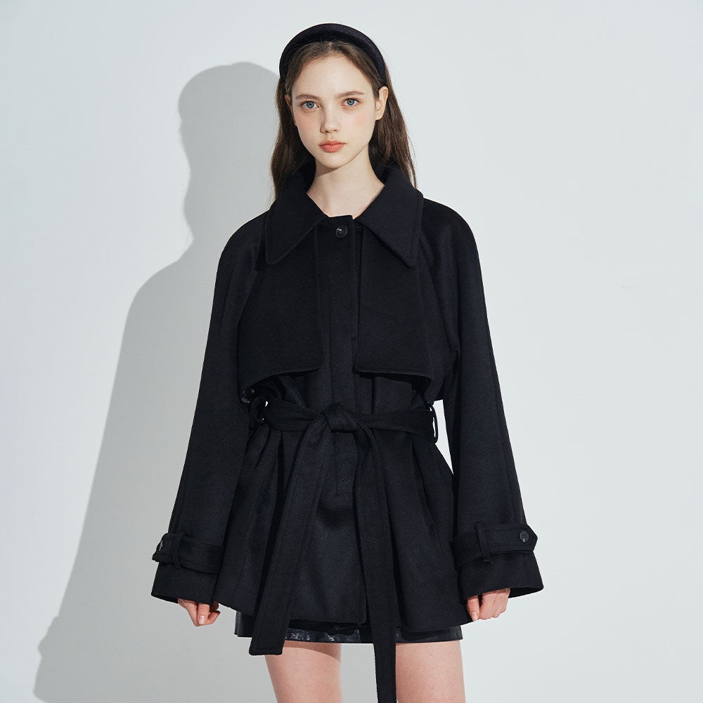 로제프란츠 Wool Rich Half Coat [Black] - 위시버킷