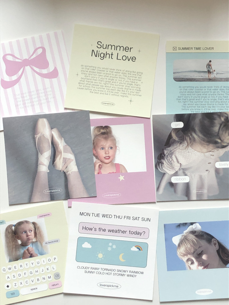 러버스픽미 [LOVERSPICKME] message postcard set - 위시버킷