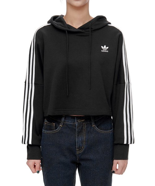 아디다스 크롭 후디 - 블랙 / ED7554 - 위시버킷