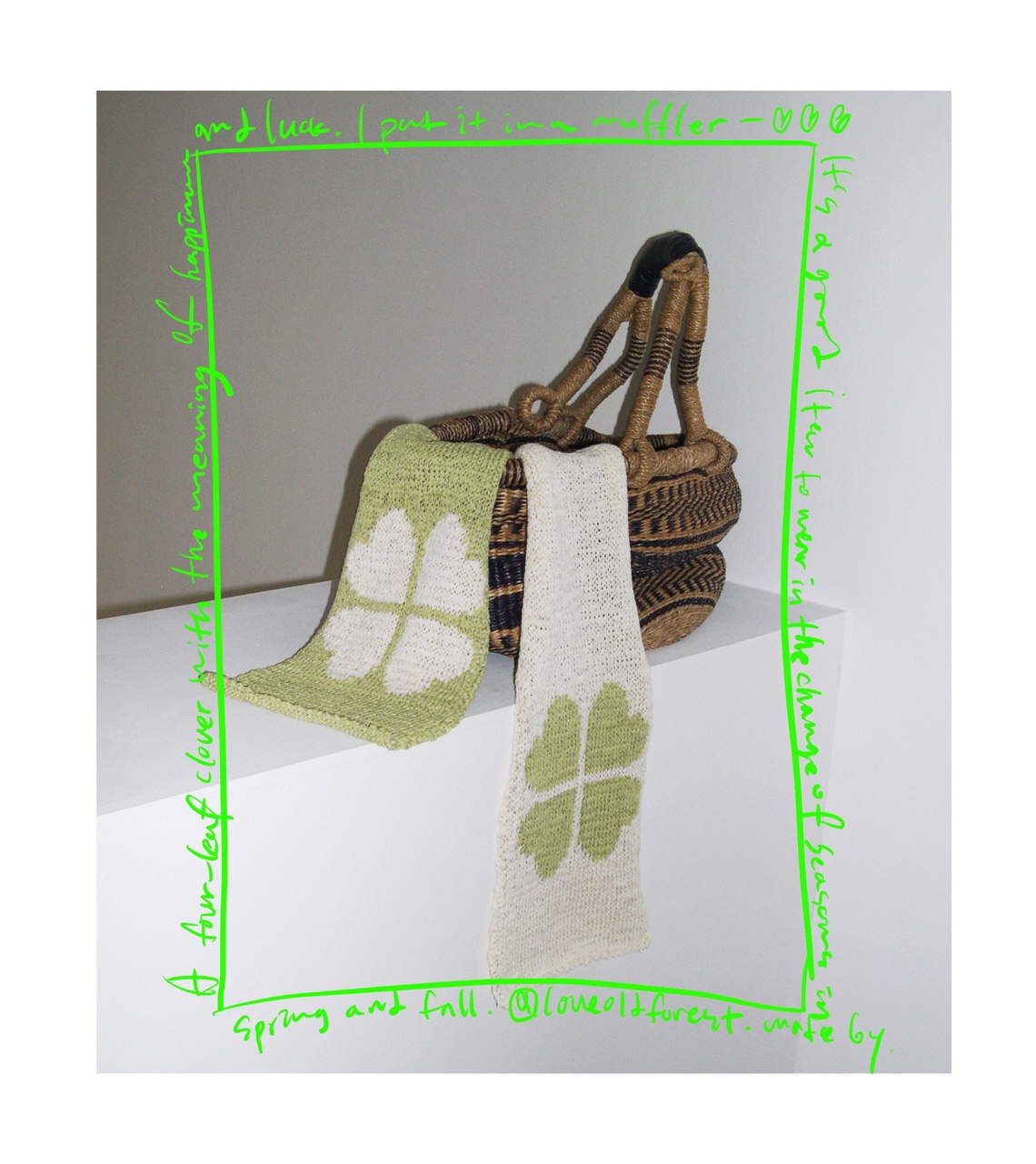 올드포레스트 so cute clover cotton muffler - 위시버킷