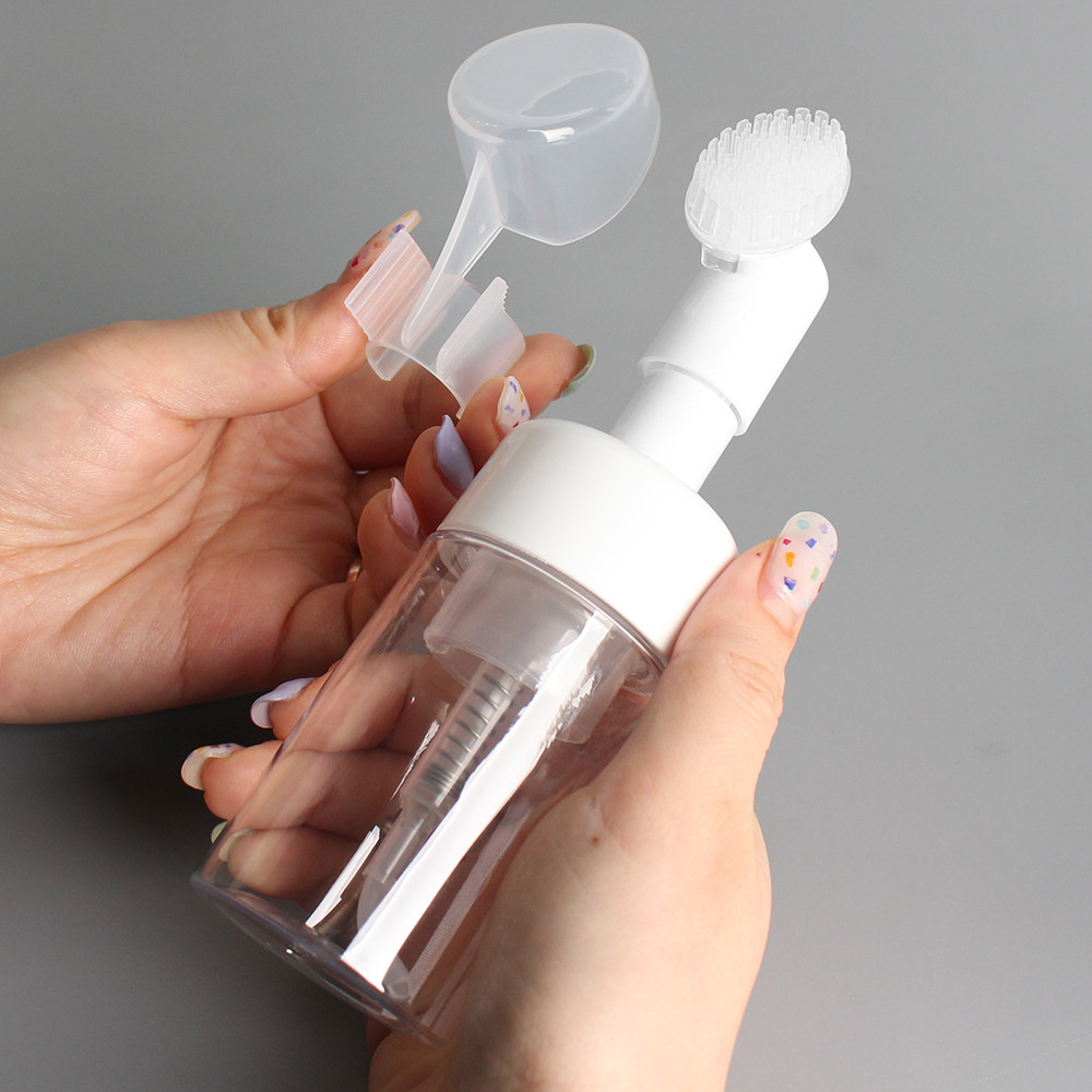 포포라운지 세안 클렌징 버블 용기 80ml 실리콘 브러쉬 솔 거품 공병 위시버킷