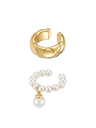 타티아나 Volume Point Pearl Ear Cuff Set_SE0156 - 위시버킷