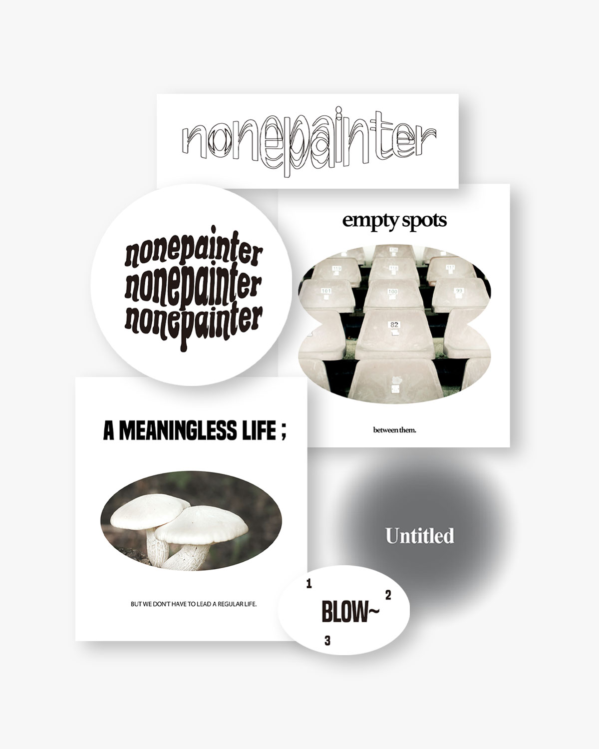 논페인터 none sticker pack - 위시버킷