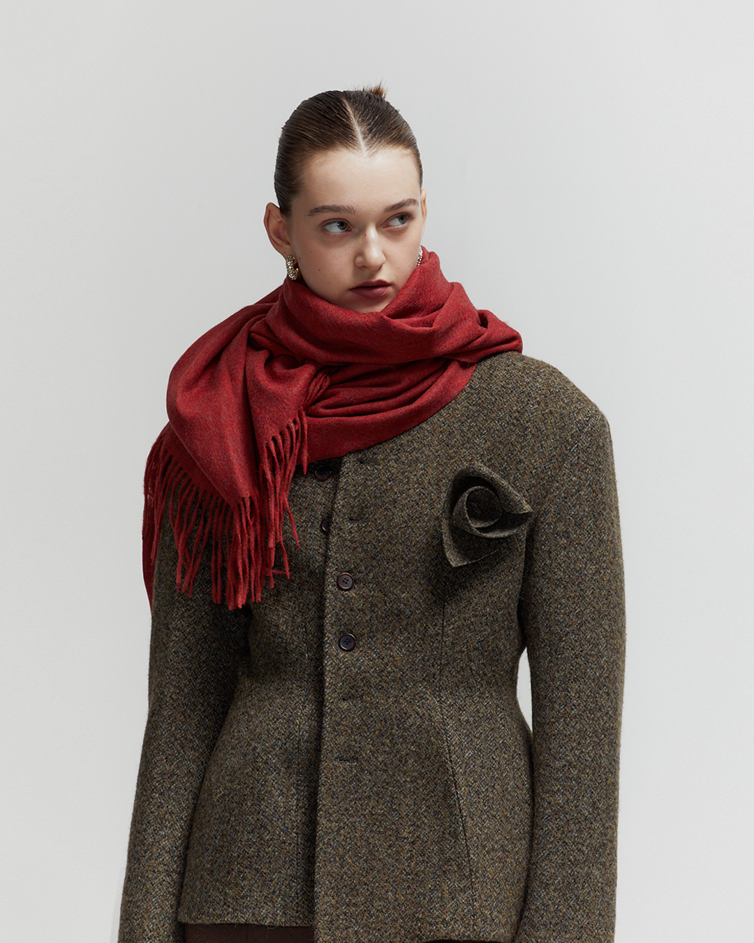 르하스 VIRGIN WOOL MUFFLER_RED - 위시버킷