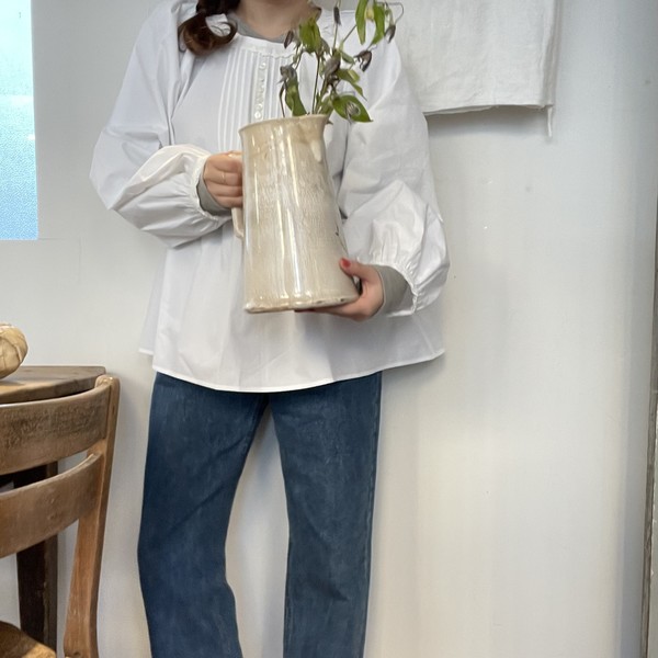 NUTT Jude blouse (white/black) - 위시버킷