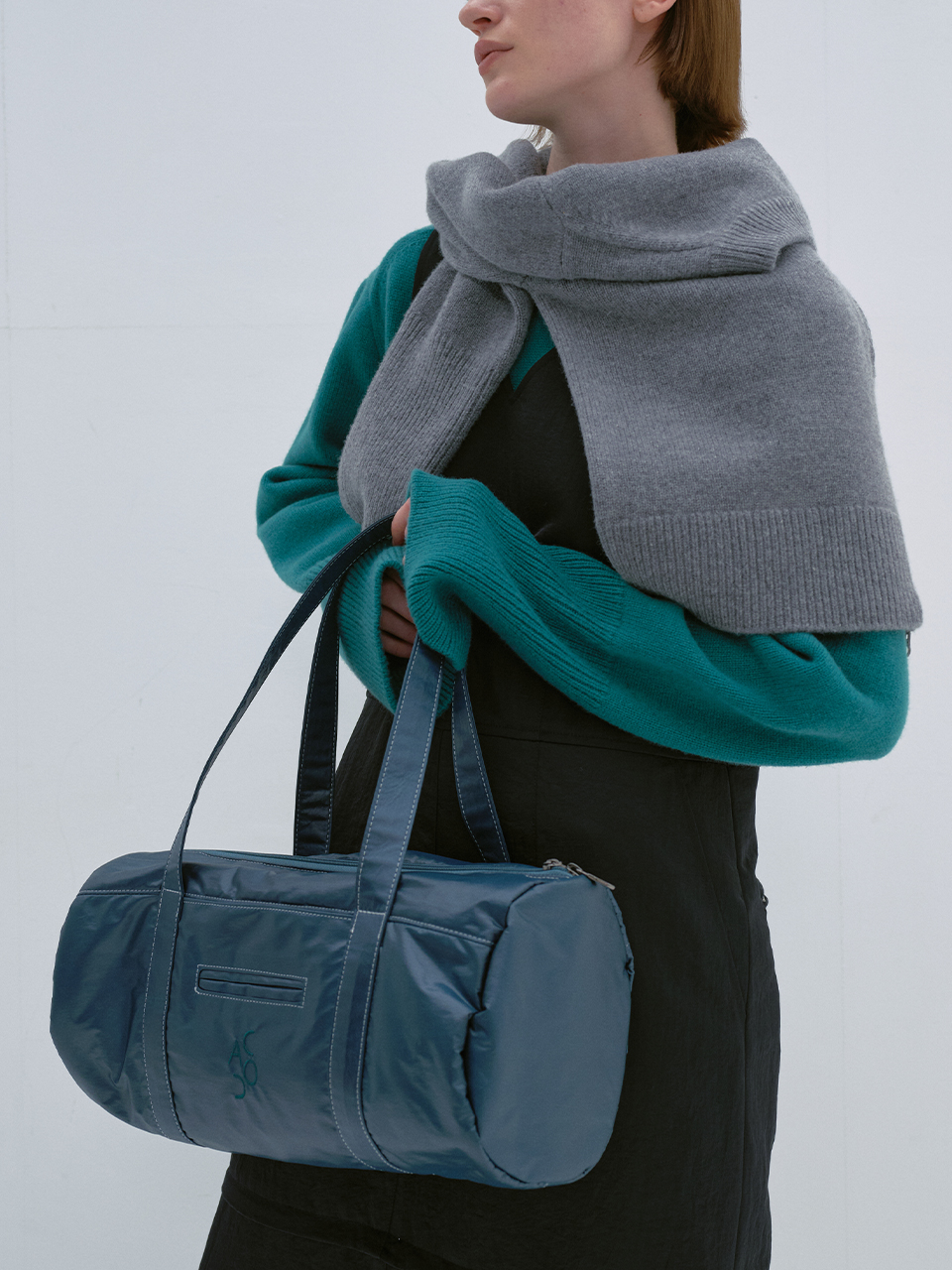 아코크 Stitch Large Duffle Bag_Green - 위시버킷
