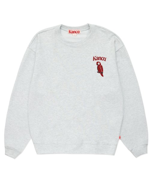 칸코 KANCO SERIF FULL LOGO SWEATSHIRT light heather gray - 위시버킷