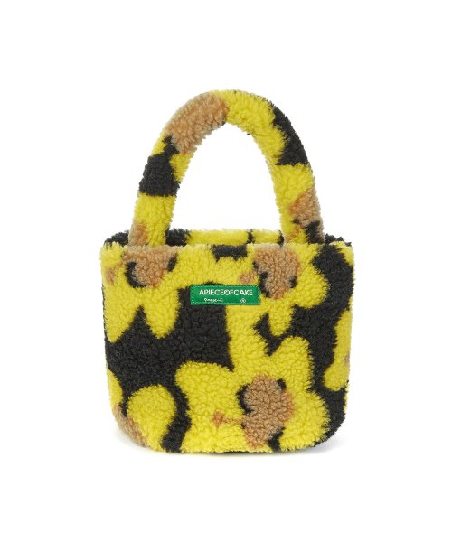 어피스오브케이크 Flower Bear Fluffy Mini Bag_Black - 위시버킷