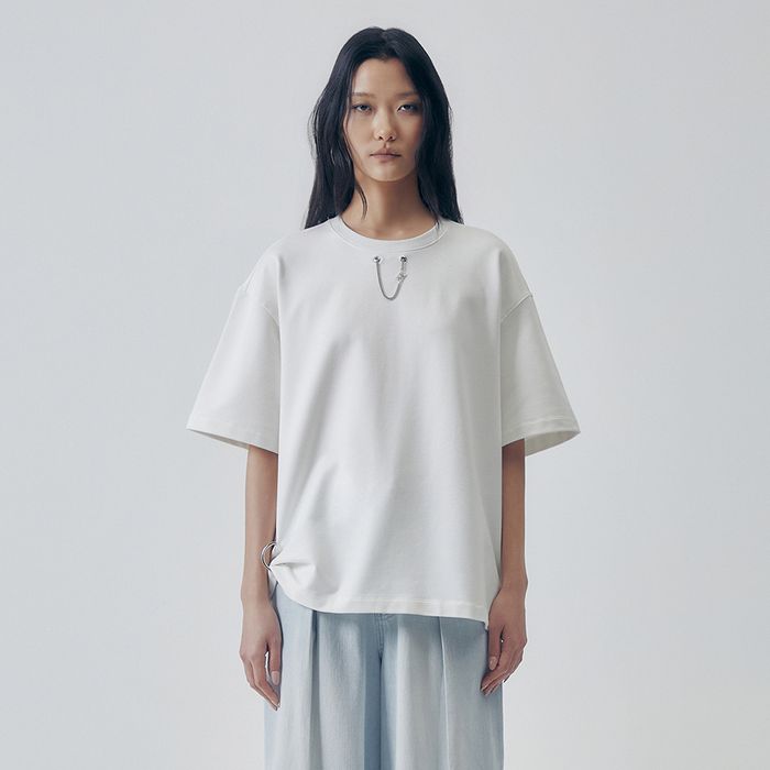 트리밍버드 Dubre Chain T-shirts [ White ] - 위시버킷