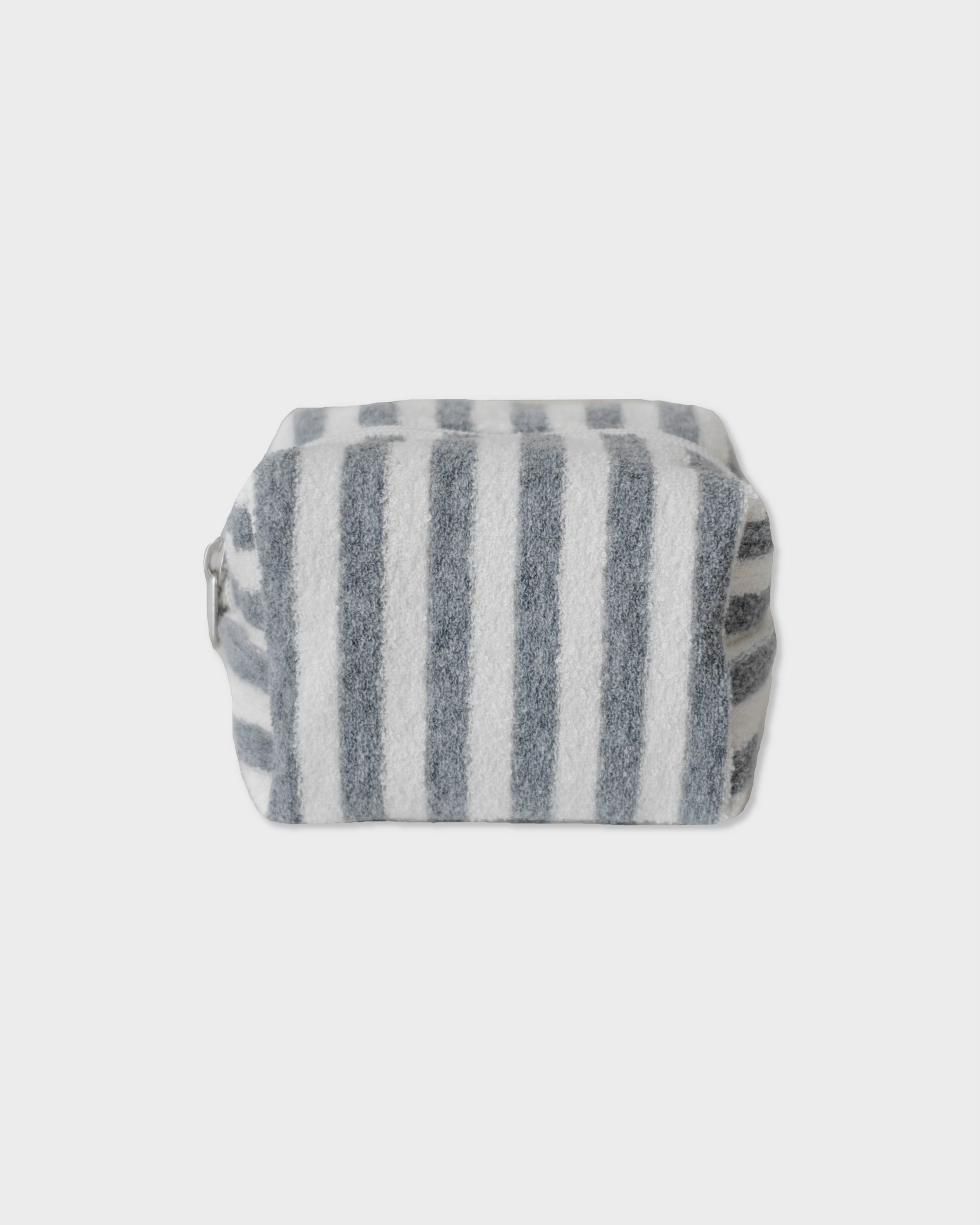 언폴드 Stripe terry pouch (gray) - 위시버킷