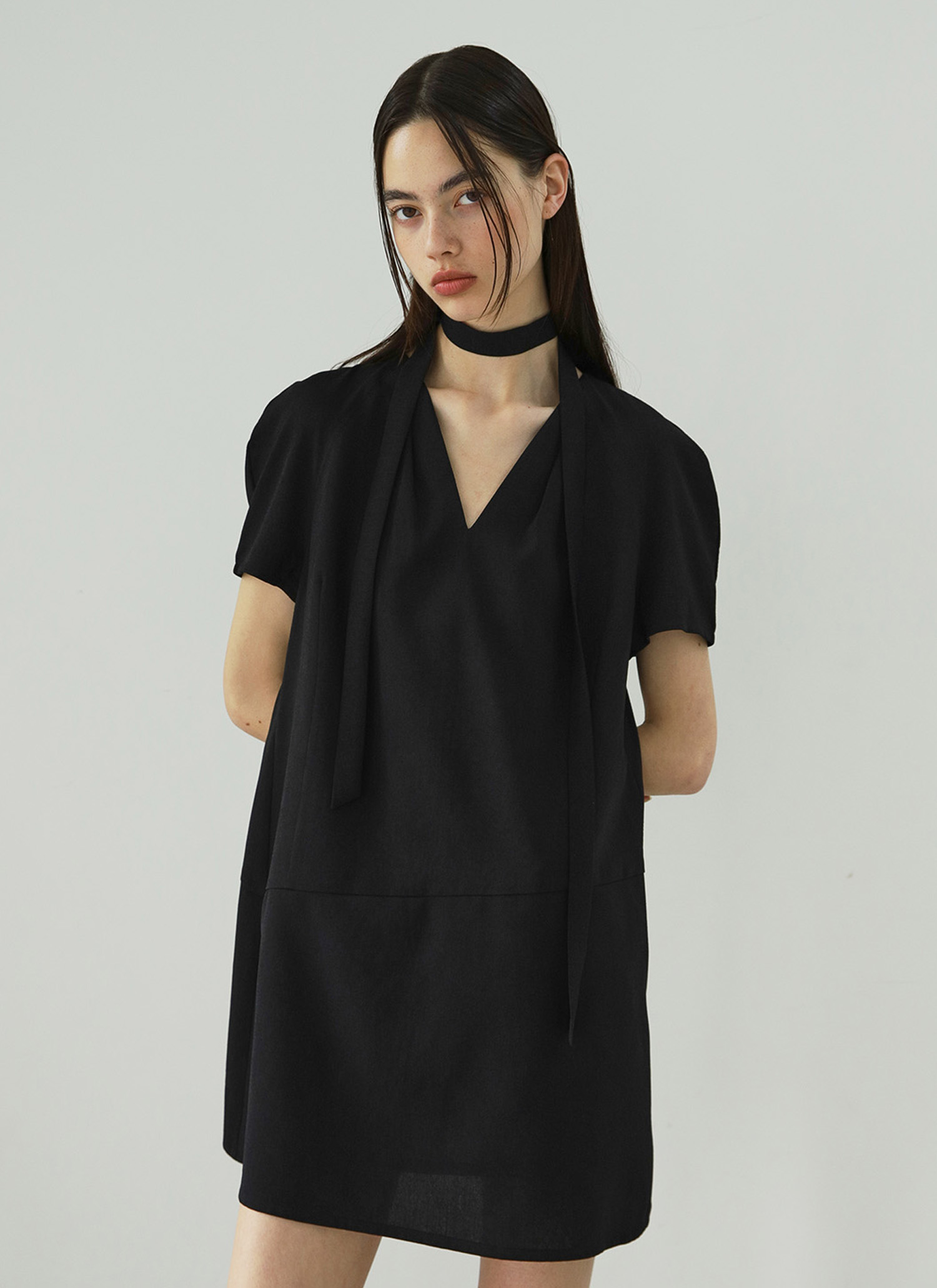 녹섭 (3차 리오더) modern mini dress_bk (8월 24일 출고) - 위시버킷