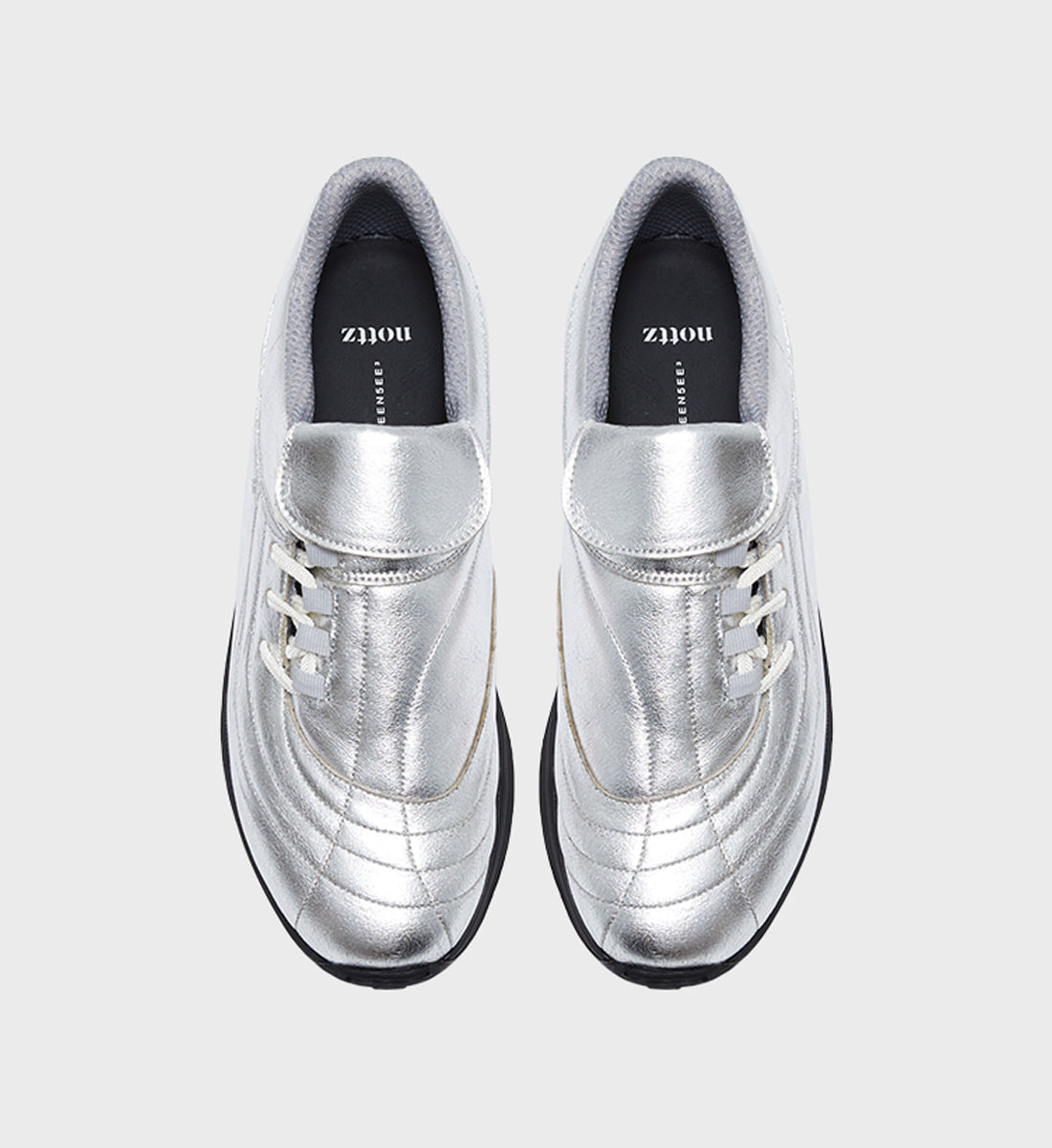 NOTTZ [SEEN X NOTTZ] Futsal Sneakers SILVER (MEN) - 위시버킷