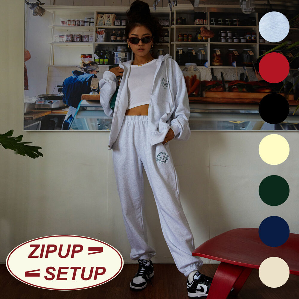 비터셀즈 Basic Hood Zip Up & Basic Jogger Pants Set up - 위시버킷