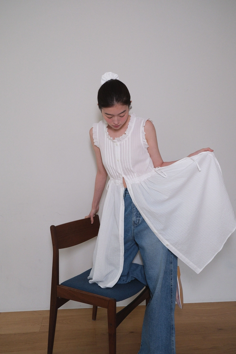 ZVZO MOUI - moui Helena pintuck ops (IVORY) - 위시버킷