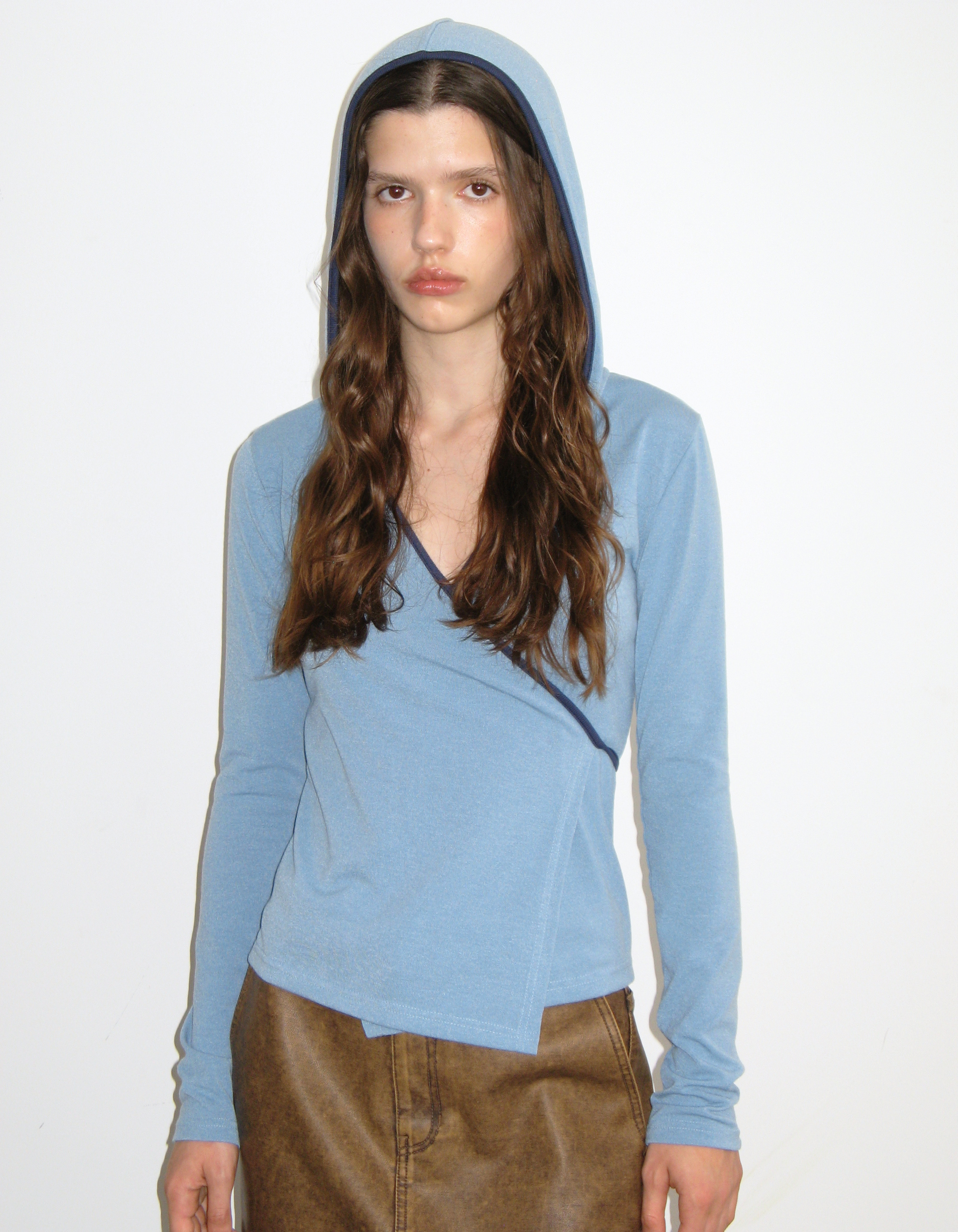 폴리수엠 WRAPPED STRAP CARDIGAN, SKY BLUE - 위시버킷