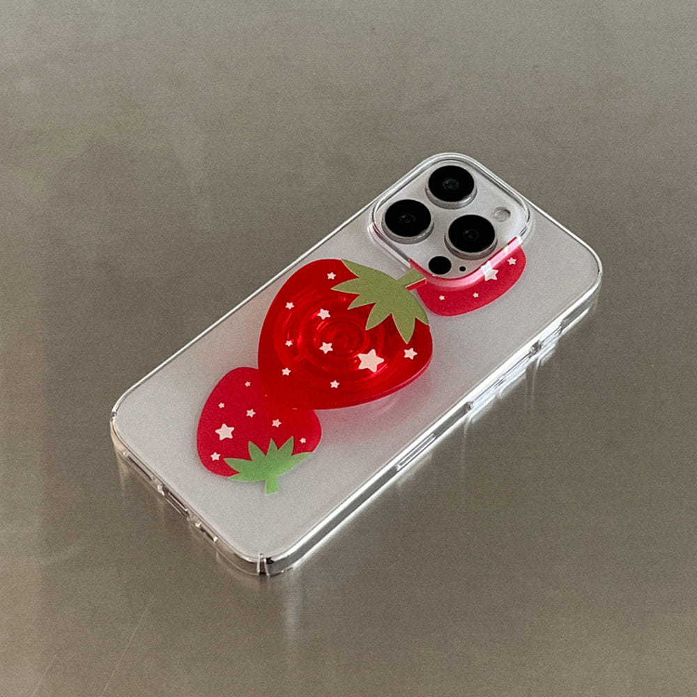 메이드모먼 strawberry star 디자인 [레드 아크릴스마트톡] - 위시버킷