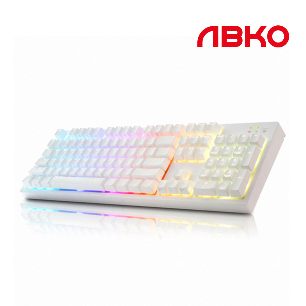 앱코 앱코 K995P V3 무접점 RGB PBT 완전방수 프리미엄 무접점 키보드 화이트 45G - 위시버킷