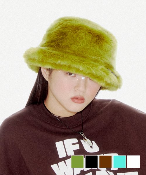 유희 YOUHEE 5COLORS YOUHEE FUR BUCKET HAT - 위시버킷