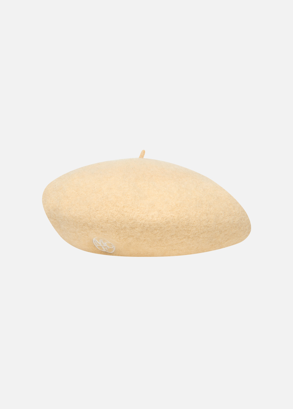 마리떼 CIRCLE LOGO EMBROIDERY WOOL BERET yellow - 위시버킷