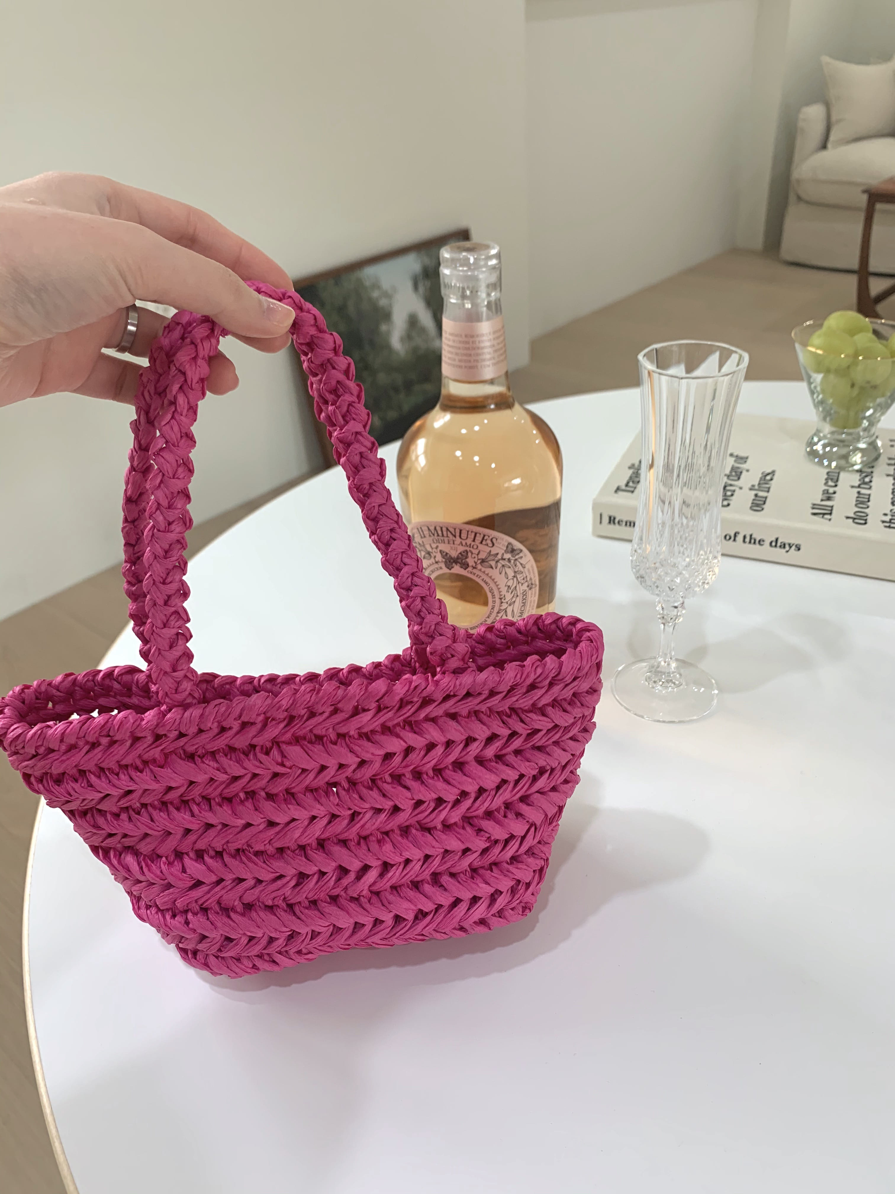르벙드 mini aguja bag (pink) - 위시버킷