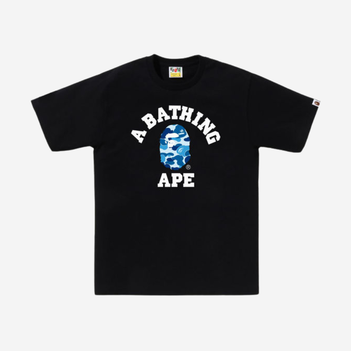 베이프 BAPE ABC Camo College T-Shirt Black Blue - 위시버킷