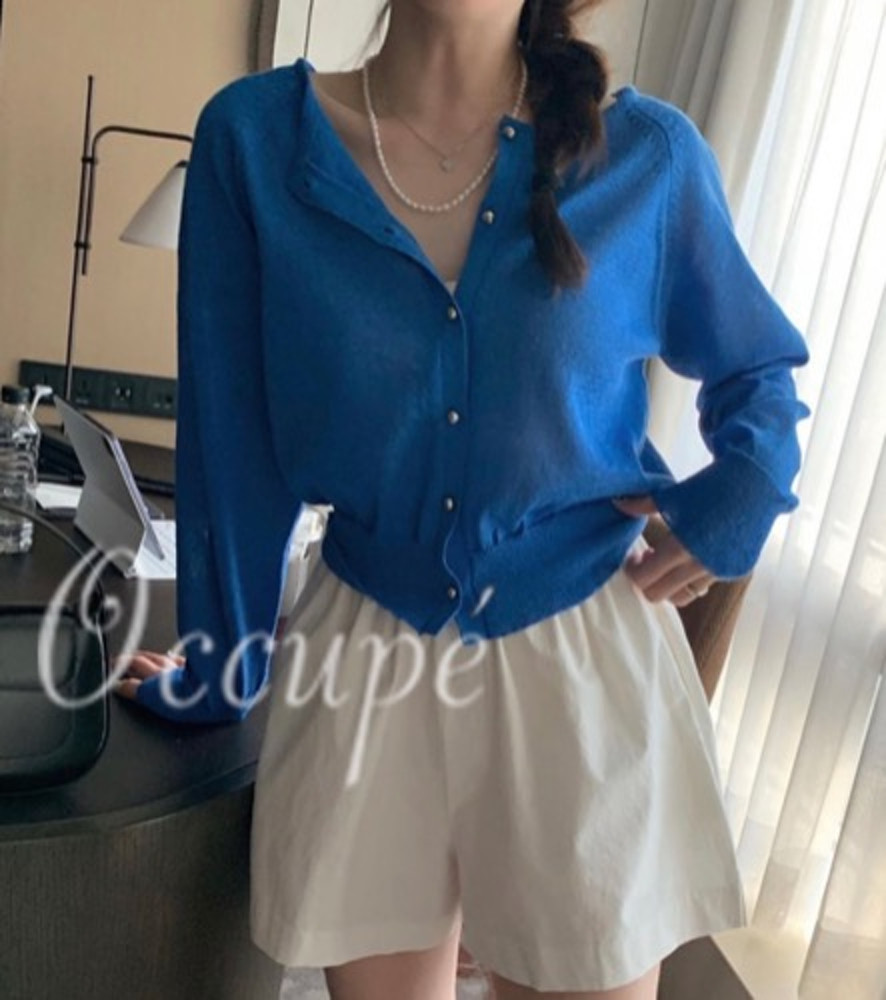 오큐페 pyt 프리티영띵 리틀 린넨 가디건 (4col) 프영띵 - 위시버킷