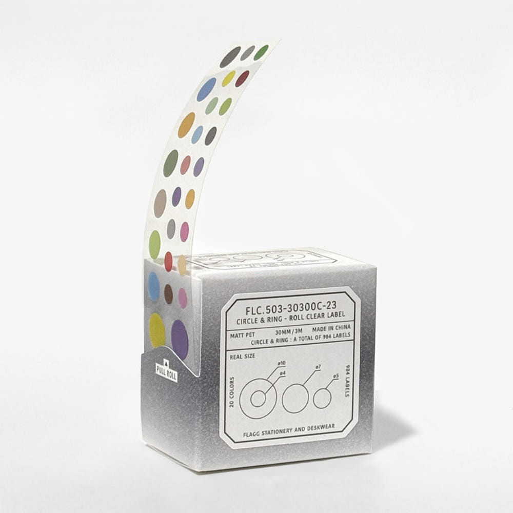 플래그 FLAGG Roll Clear Label, 3종, Flagg - 위시버킷
