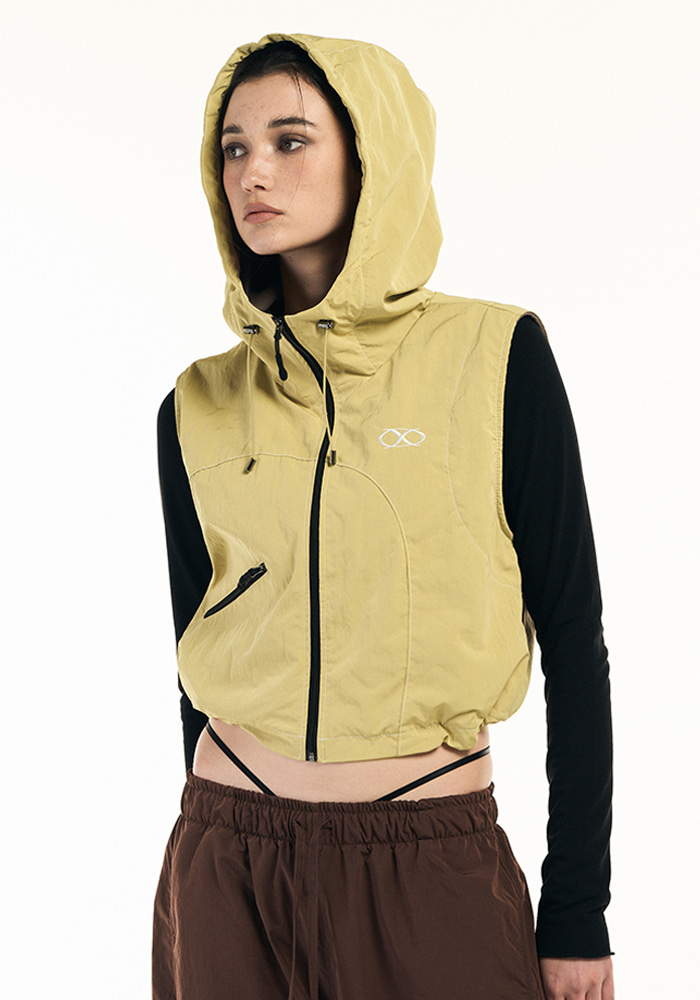 셋업이엑스이 [12/2 순차배송] Utility stitch hood Vest [Olive] (Fleece안감) - 위시버킷