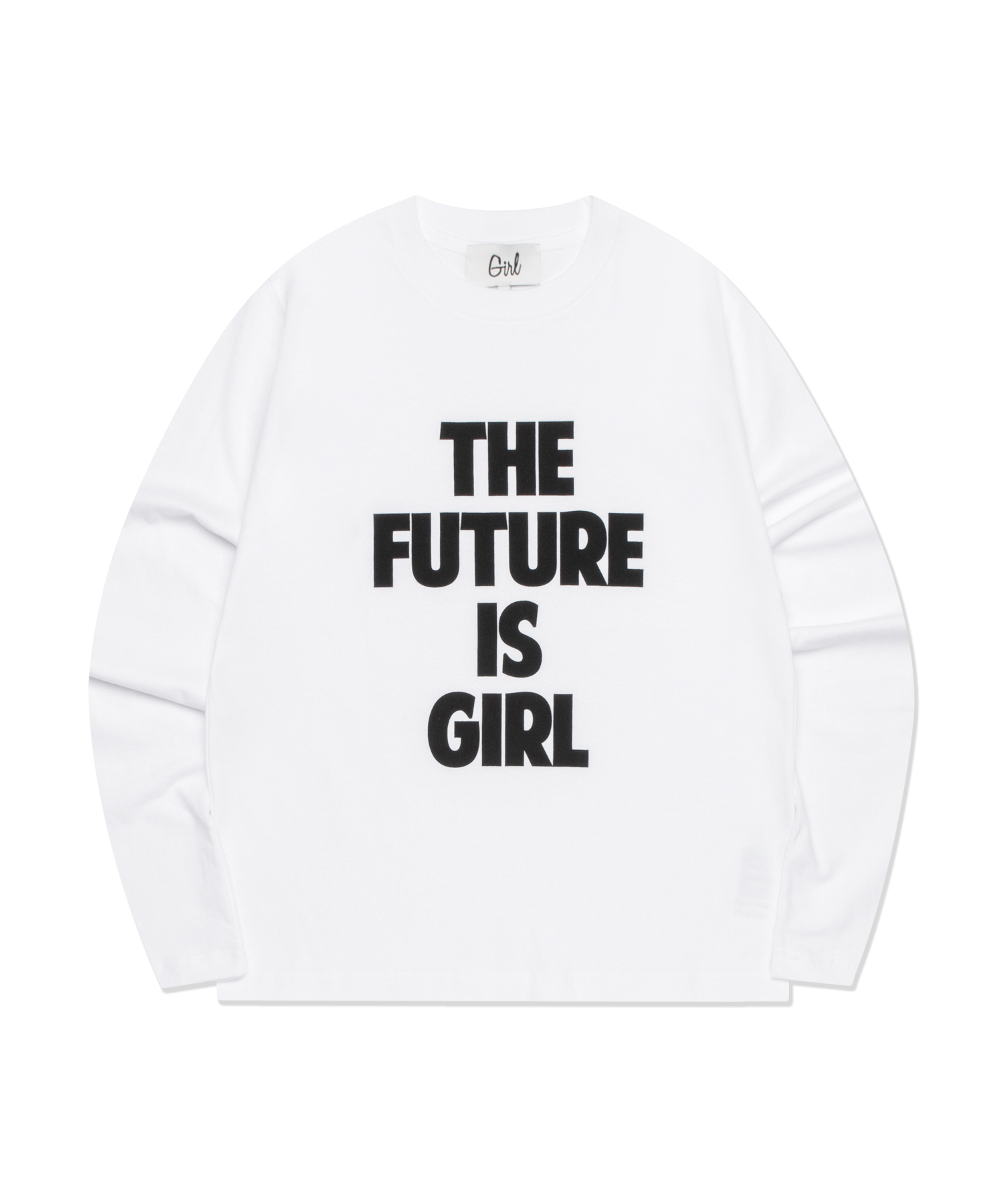 걸 GIRL W TFIG LONG SLEEVE white - 위시버킷