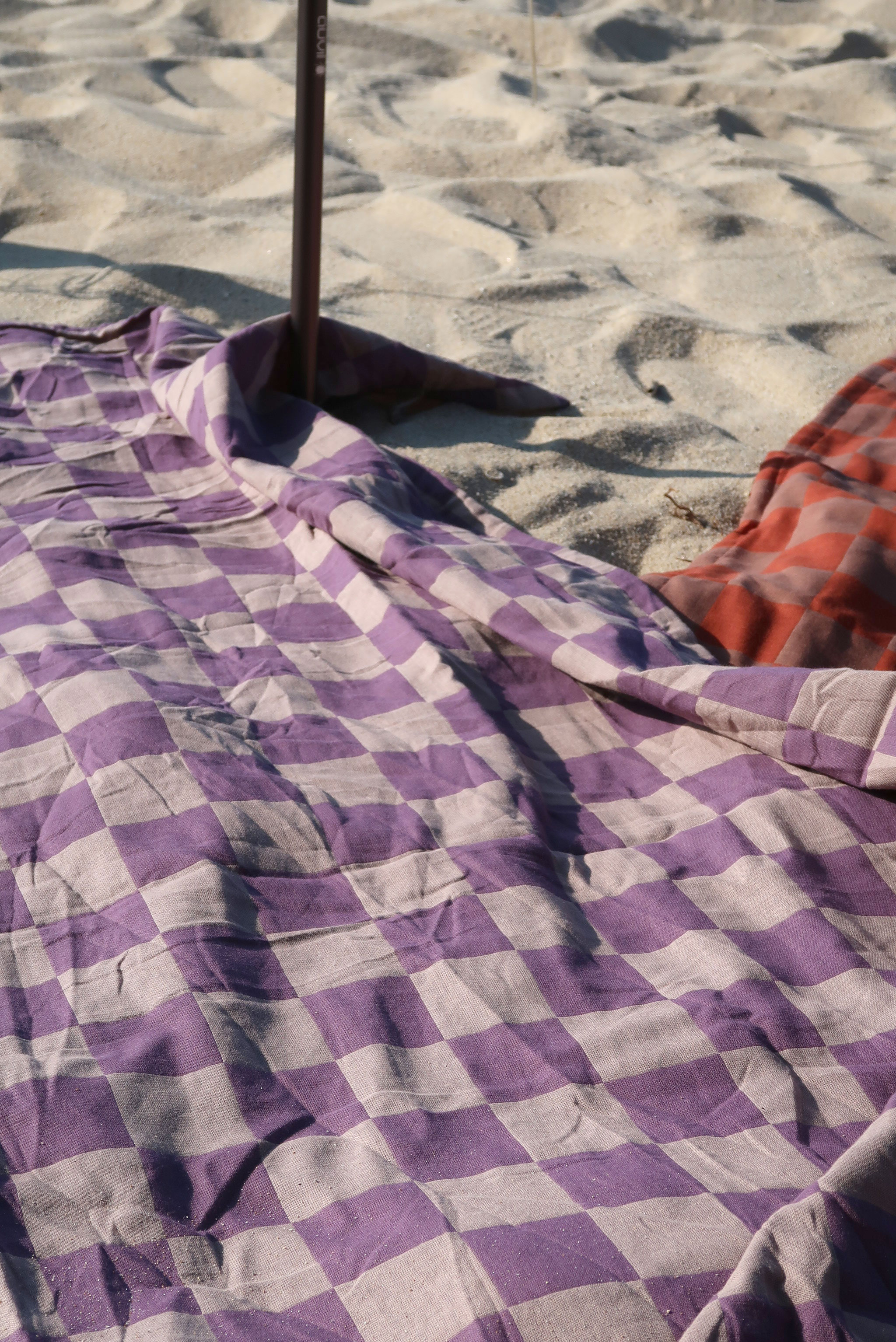 에이지트 Square check blanket_Purple - 위시버킷