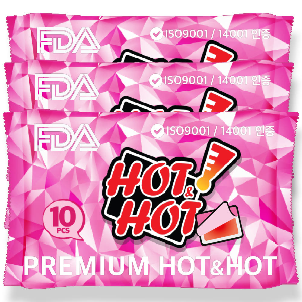 핫앤핫 핫앤핫 프리미엄 붙이는 핫팩(PINK) 파스형 미FDA/ISO(환경)인증 30개 - 위시버킷