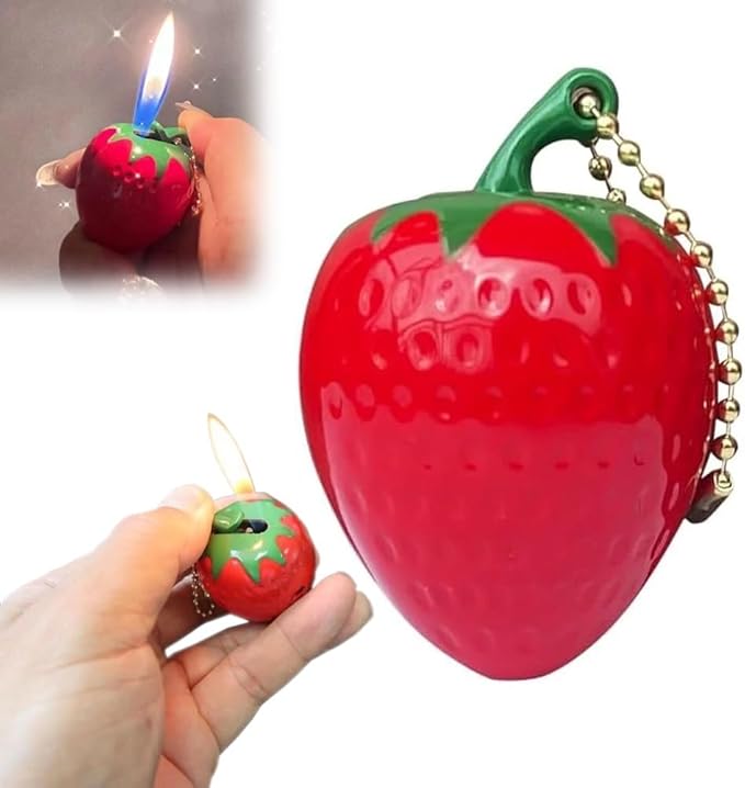 Mini Cute Strawberry Keychain Lighter,Strawberry Lighter,Creative ...