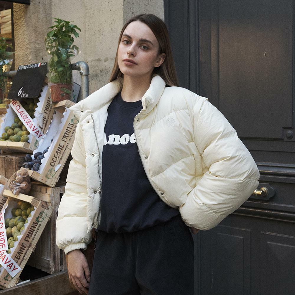 아노에틱 TWO-WAY EMBROIDERED PADDING JUMPER_IVORY - 위시버킷