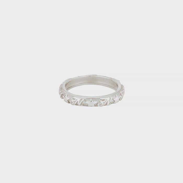 엔프프 [silver925] star logo ring-silver - 위시버킷