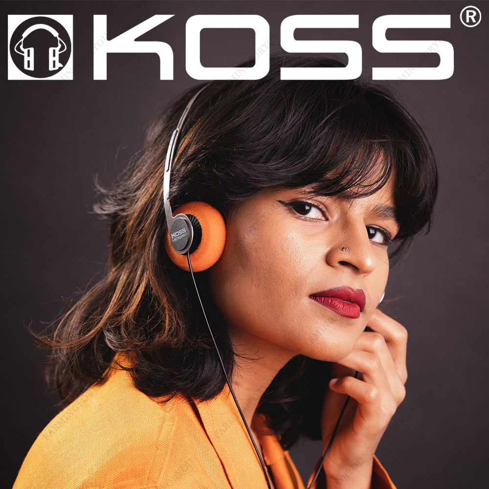 코스 KOSS KOSS 코스 레트로 온이어 헤드폰 헤드셋 이어폰 P/21 오렌지 쿠션 뉴진스 - 위시버킷