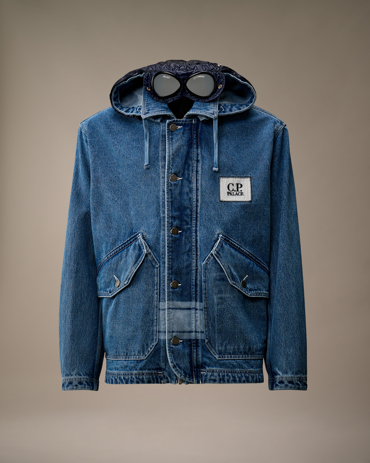 씨피컴퍼니 Palace C.P. Company Denim 14 3/4oz. Goggle Jacket - 위시버킷