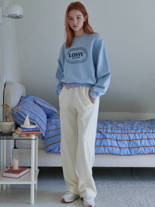 로시로우 Lossy Wide String Sweat Pants Cream - 위시버킷