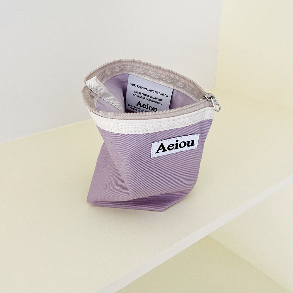 아에이오우 Aeiou Basic Pouch (M size) Red Bean Cream - 위시버킷