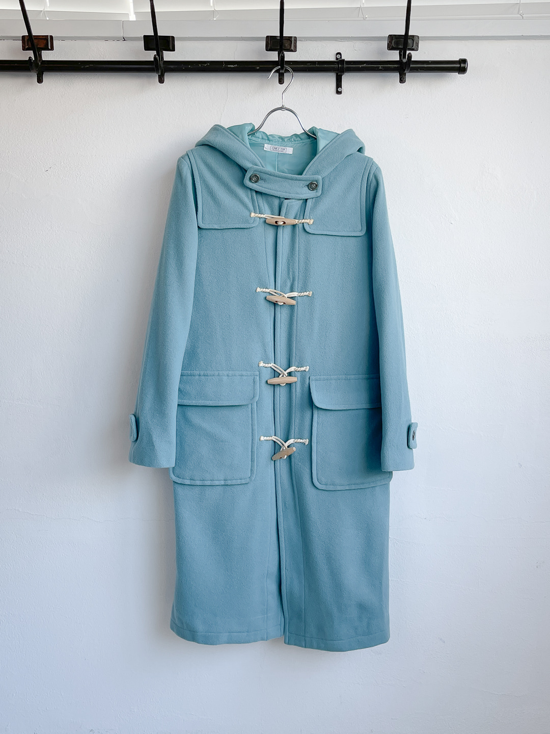 세컨드클로젯 Sky blue long duffel coat S0064 - 위시버킷