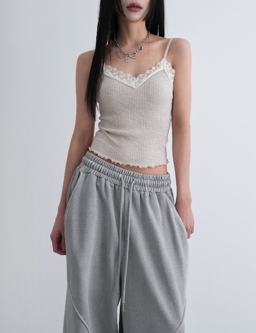 로웨어 cotton golgi lace sleeveless - 위시버킷